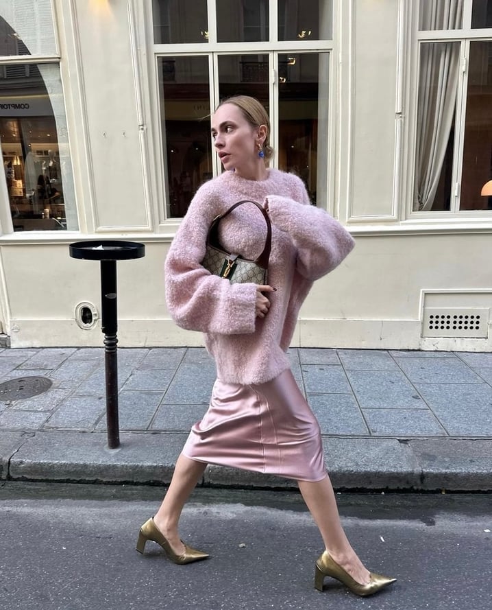 模特兒inna fisun：遛狗日常、隨性街拍造型，充滿法式高級感！